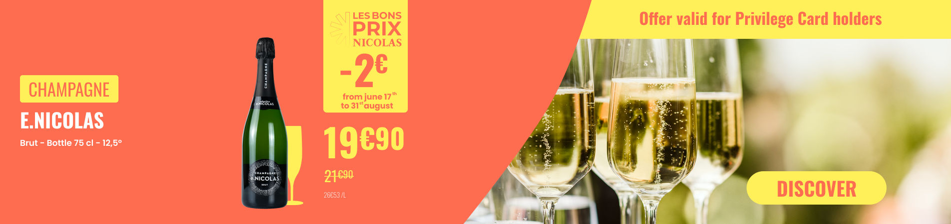 Nicolas : Wine, Champagne. 500 stores in the world